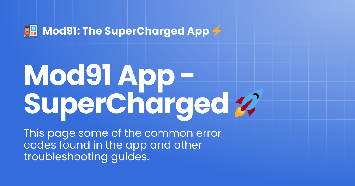 Mod91 App - SuperCharged 🚀 | Mod91: The SuperCharged App ⚡️